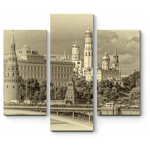 Модульная картина Черно-белая Москва100x90