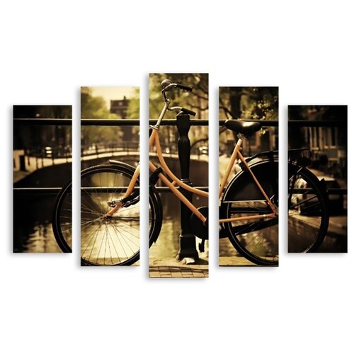Модульная картина на холсте "Велосипед" 90x62 см