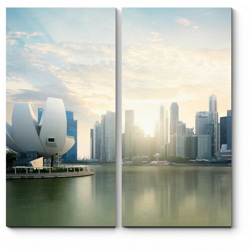 Модульная картина Сингапур просыпается 60x60