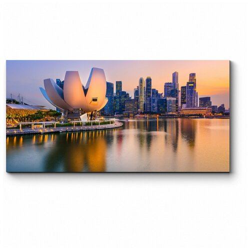 Модульная картина Небоскребы Сингапура 160x80