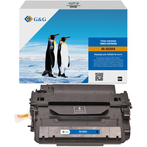 Картридж G&G NT-CE255X для HP LJ P3015d/P3015dn/P3015x CE255X