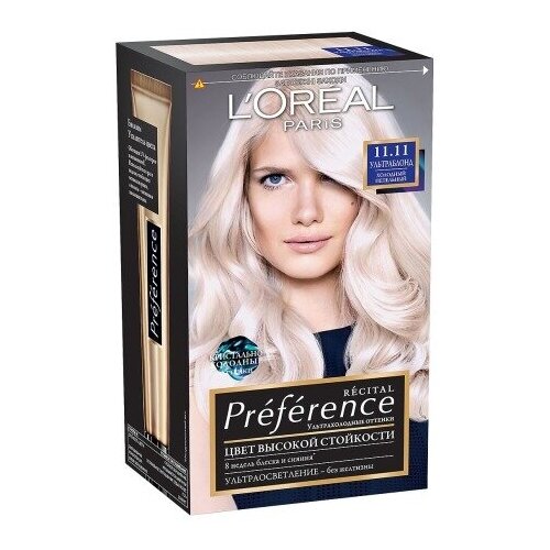 Краска для волос L'Oreal Paris Preference, тон 11.11, Ультраблонд пепельный (A8437775/A8437774/A8437701)