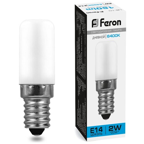 Feron Свеча Для Холодильников E14 2W(160Lm) 6400K 6K Матовая 51X18, Lb-10 25988 (арт. 688243)