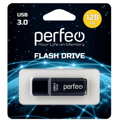 USB Флеш-накопитель Perfeo PF-C12B128 128 ГБ, черный