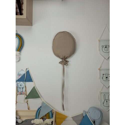 Воздушный шарик из ткани / Декор на стену в детскую комнату/ Сканди декор для детской / Какао