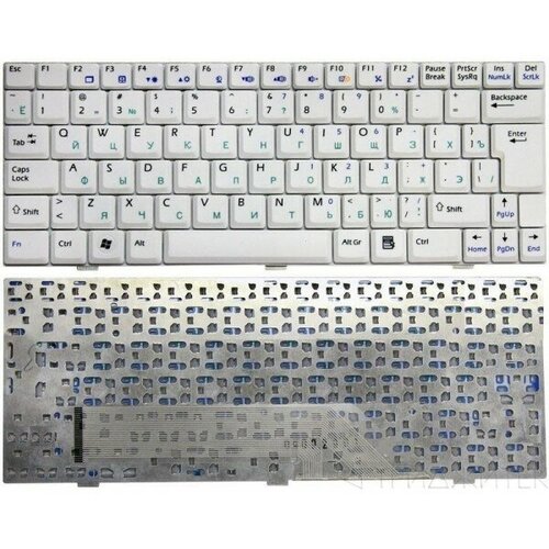 Клавиатура для ноутбука MSI Wind U90, U100, U110, U120 белая