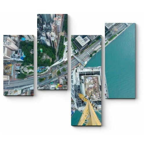 Модульная картина Гонконг с головокружительной высоты124x116