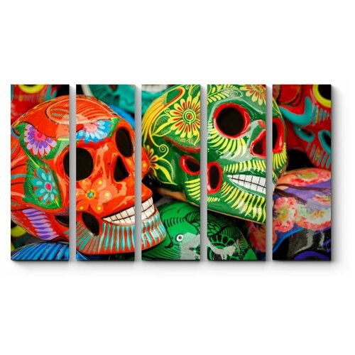 Модульная картина Символ смерти. Краски Мексики. 120x72