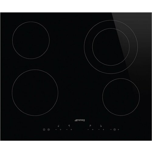 Электрическая варочная панель Smeg SE364ETD, цвет панели черный, цвет рамки черный