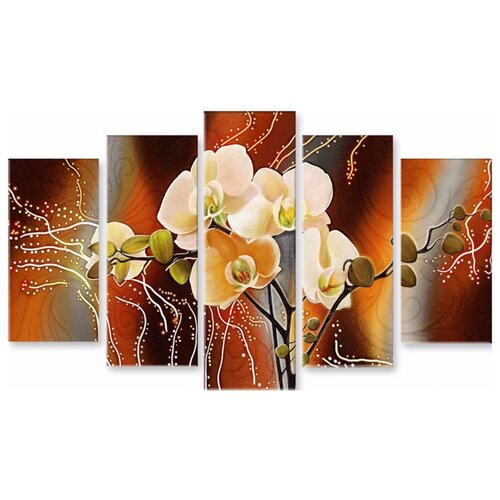 Модульная картина на холсте "Милые орхидеи" 150x92 см