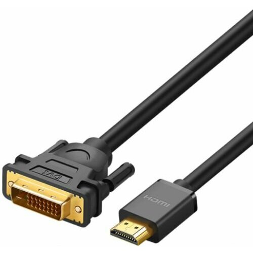 Кабель интерфейсный UGREEN HD106 10137_ HDMI to DVI(24+1), 5м, черный