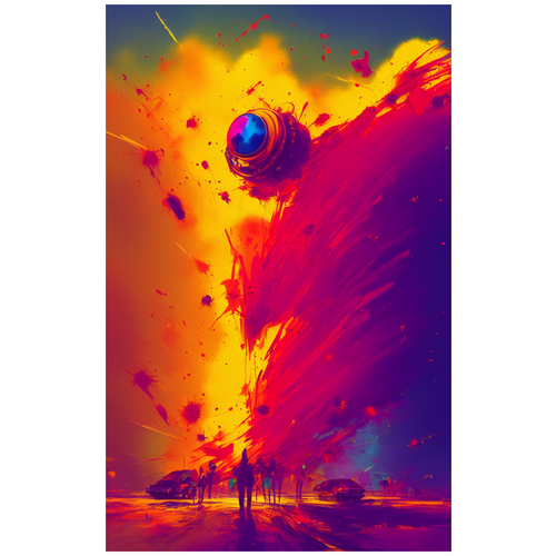 Картина авторская абстрактная "Цвета снов" на холсте с подрамником 60х70 см