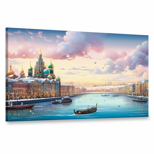 Интерьерная картина 100х60 "Питерский рассвет"