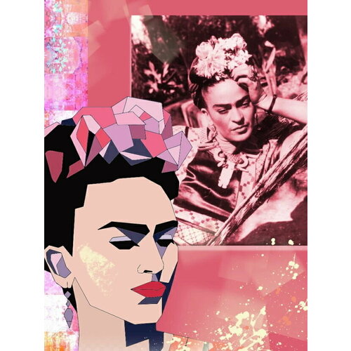 Плакат, постер на бумаге Frida Kahlo/Фрида Кало/искусство/арт/абстракция/творчество. Размер 30 х 42 см
