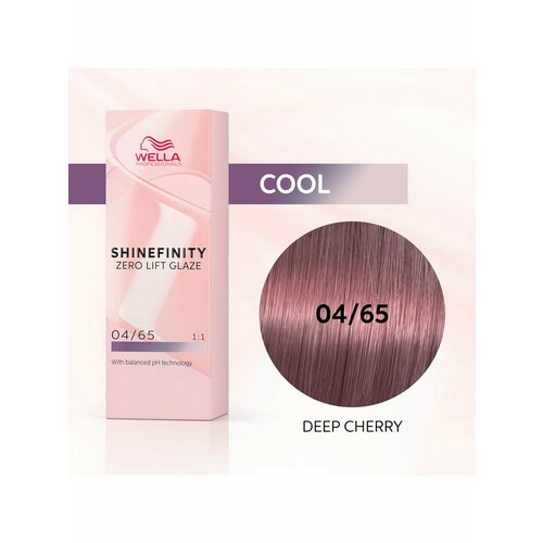 Wella Professionals Гель-крем краска Shinefinity, 04/65 темная вишня, 60 мл