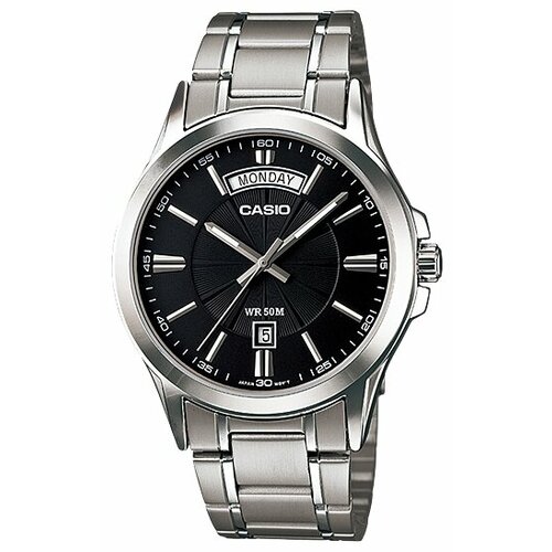 Наручные часы CASIO Collection MTP-1381D-1A, серебряный, черный