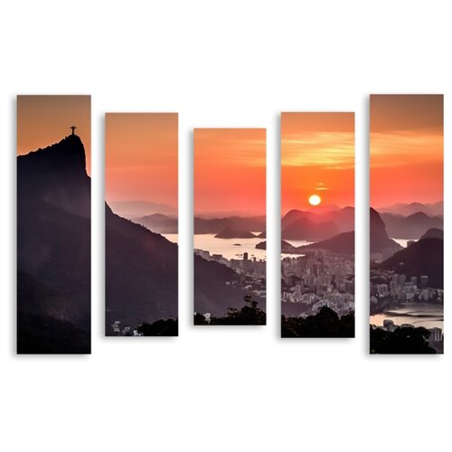 Модульная картина на холсте "Рио-де-Женейро" 120x79 см