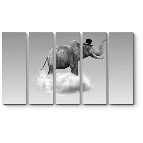 Модульная картина Летающий слон 90x54