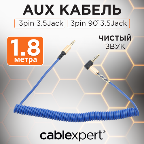 Кабель Cablexpert mini Jack 3.5 mm - mini Jack 3.5 mm (CCAB-02-35MMLC), 1.8 м, синий