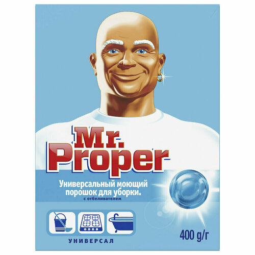 Чистящее средство 400 г, MR.PROPER (Мистер Пропер), с отбеливающим эффектом, универсал, порошок, 600327