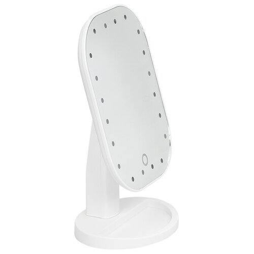 Nail Art Настольное зеркало c LED подсветкой, 20 ламп, белый
