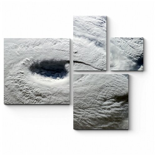 Модульная картина Циклон над Землей 162x135