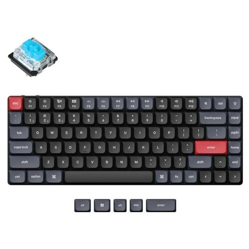 Беспроводная механическая ультратонкая клавиатура QMK Keychron K3 Pro, 84 клавиши, RGB-подсветка, Gateron Blue Switch