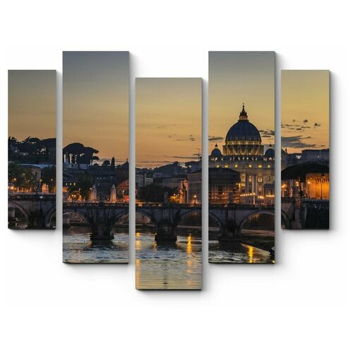 Модульная картина Ватикан на закате, Рим 101x82