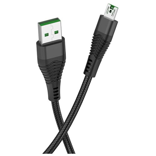 Кабель MicroUSB U53 4A Flash charging data cable for Micro Черный
