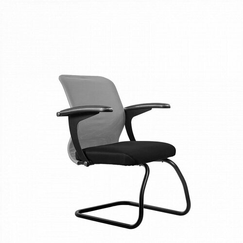 Компьютерное офисное кресло mетта SU-М-4/ подл. 160/ осн. 008, Светло-серое/Черное