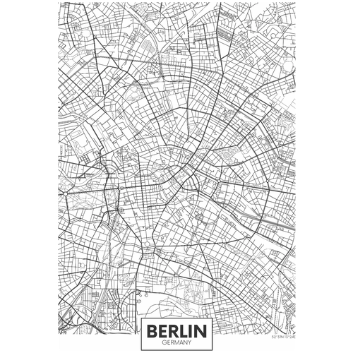 Постер / Плакат / Картина Черно-белый Берлин 60х90 см в раме