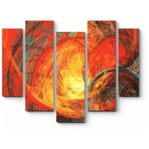 Модульная картина Горящее солнце 121x98