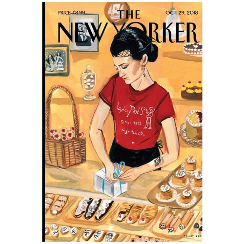 Постер / Плакат / Картина Обложки New Yorker - Кондитерская 50х70 см в подарочном тубусе