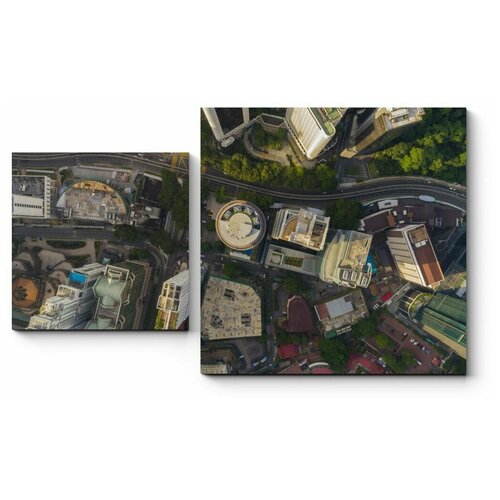 Модульная картина Над небоскребами Куала-Лумпур80x48