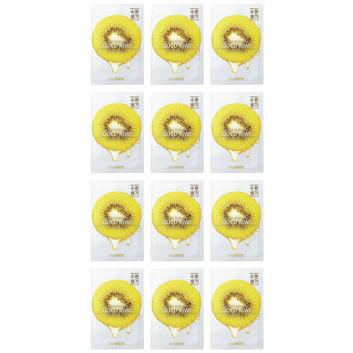 The Saem Маска на тканевой основе Natural Gold Kiwi Mask Sheet 21мл,12 шт