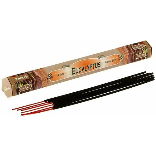 Tulasi EUCALYPTUS Exotic Incense Sticks, Sarathi (Туласи благовония эвкалипт, Саратхи), уп. 20 палочек.