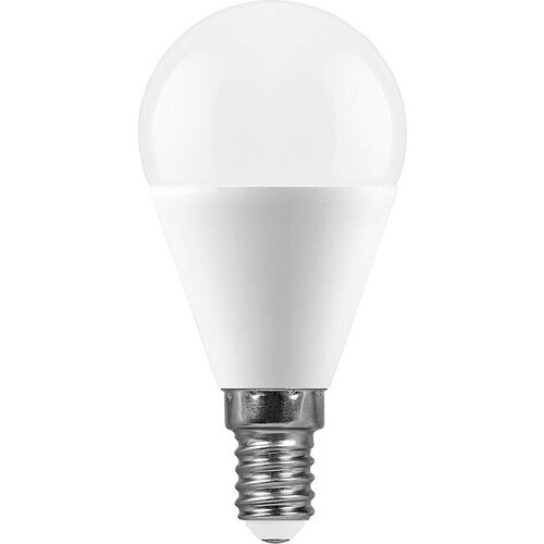 Лампа светодиодная LED 13вт Е14 дневной матовый шар | код 38103 | FERON (7шт. в упак.)