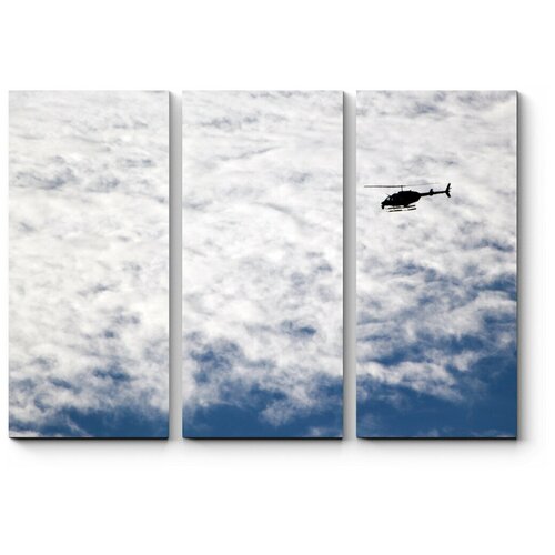 Модульная картина Летящий в облаках 150x108