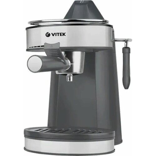 Кофеварка Vitek VT-1524, рожковая, серый