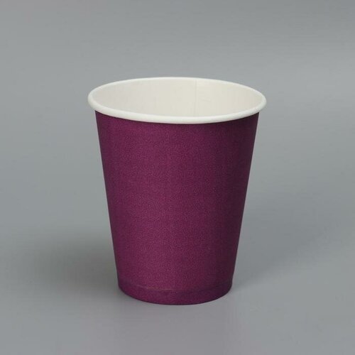 Стакан бумажный "Фиолетовый" для горячих напитков, 250 мл, диаметр 80 мм(50 шт.)
