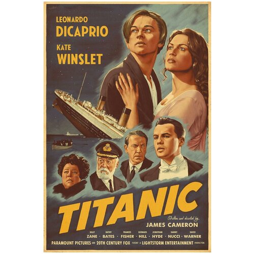 Постер / Плакат / Картина Титаник 90х120 см в подарочном тубусе