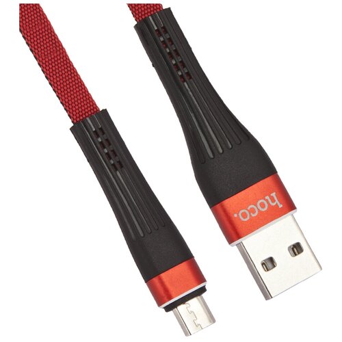 Кабель USB HOCO U39 Slender для Micro USB, 2.4А, длина 1.2м, красный