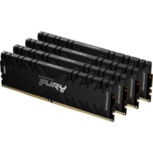 Оперативная память для компьютера 32Gb (4x8Gb) PC4-28800 3600MHz DDR4 DIMM CL16 Kingston FURY Renegade Black (KF436C16RBK4/32)