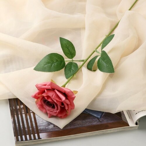 Цветы искусственные "Роза Гран При" 8х56 см, пепельно-розовый 9369540