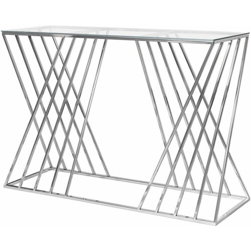 Консольный столик Akur Amsterdam 1200 ( каркас хром, прозрачное стекло) 1200х875х280мм
