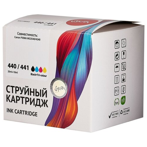 Струйный картридж Sakura 5219B005 (440 Black/ 441 Color) для Canon, мультипак, 18 мл.