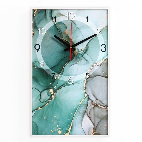 Часы-картина настенные, интерьерные "Мрамор", плавный ход, 57 х 35 см