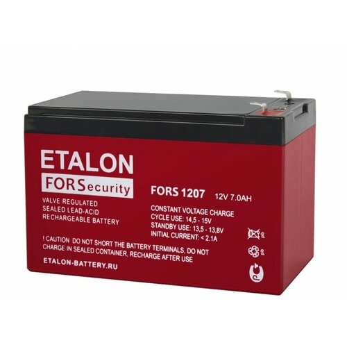 Аккумулятор 12В 7Ач (FORS 1207) | код.200-12/007S | Etalon battery (2шт. в упак.)
