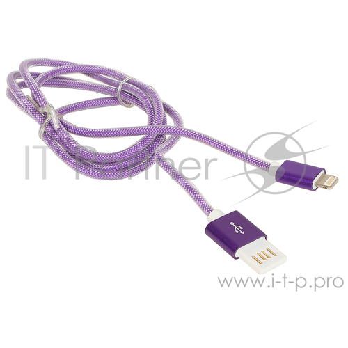 Gembird Кабель для Apple 8pin (Lightning) 1м Purple Cablexpert CCB-ApUSBp1m