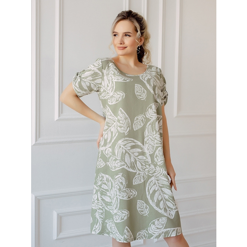 Платье Совушка Трикотаж, размер 58, зеленый